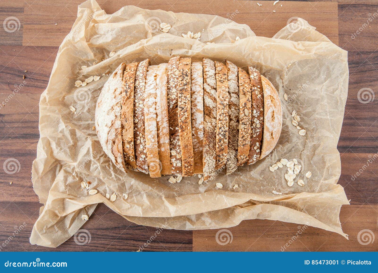 Variety of Sliced German Bread Stock Image - Image of seeds, rustic ...