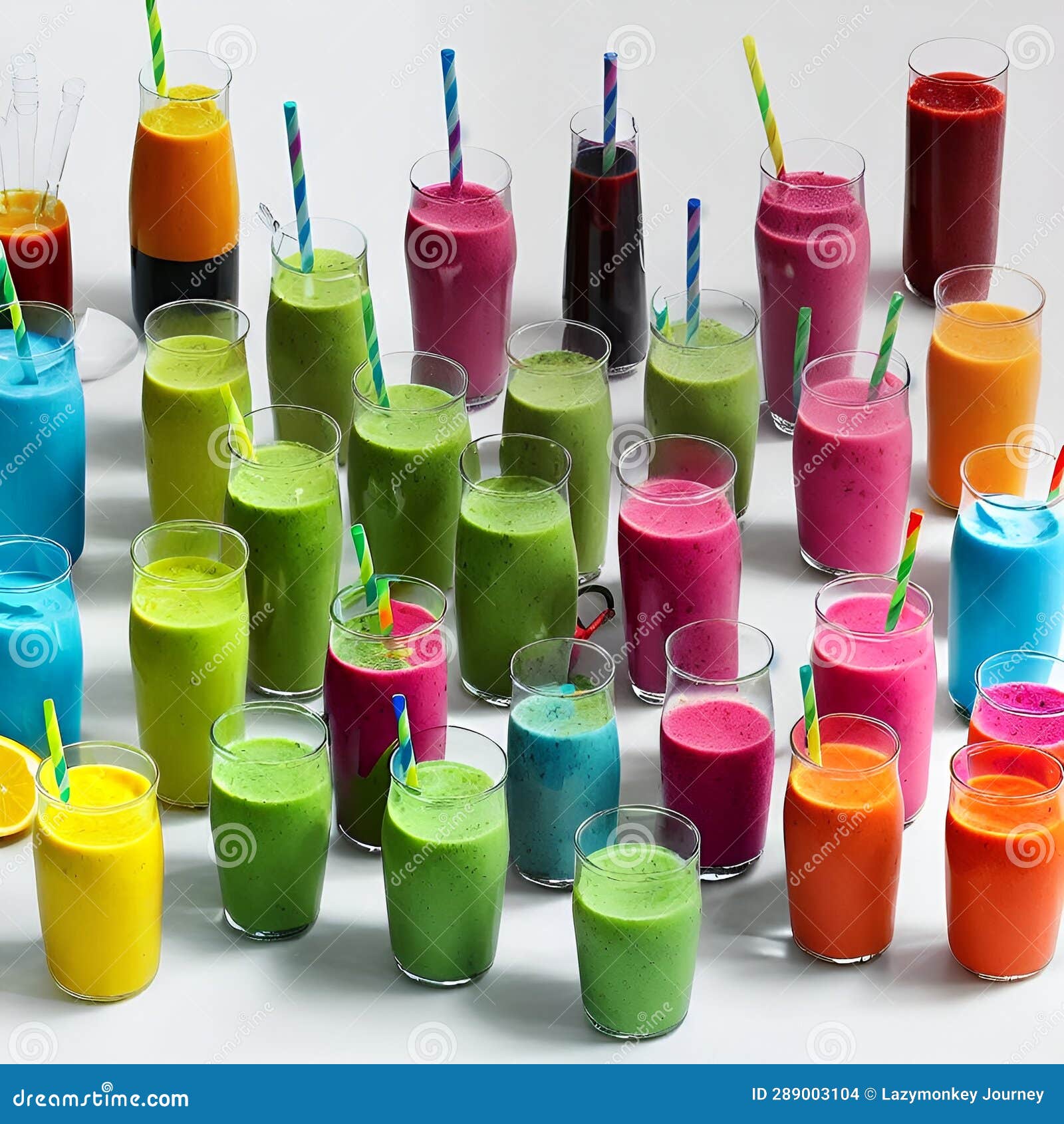 Variety of smoothies stock illustration. Illustration of nature - 289003104