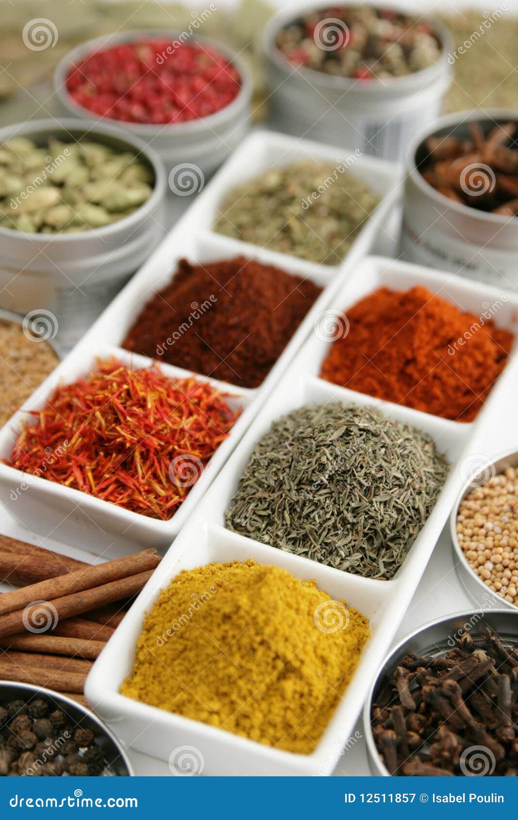 Variety of spices stock image. Image of exotic, balls - 12511857