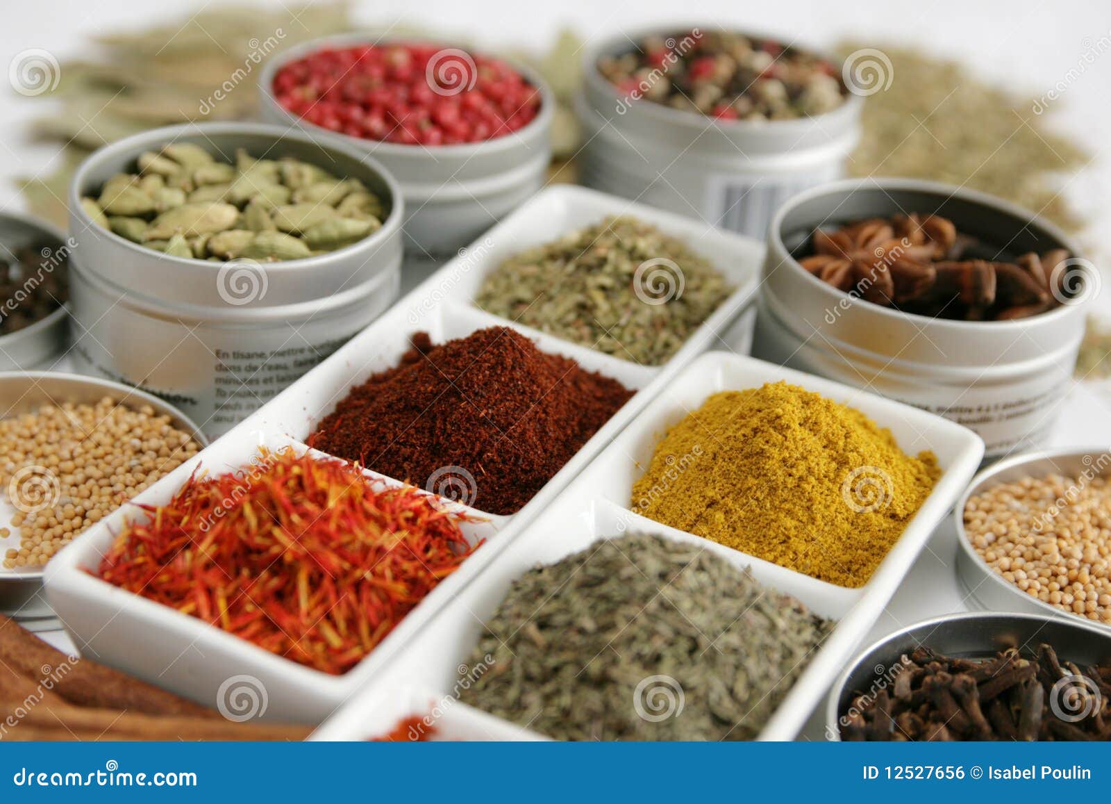 Variety of spices stock photo. Image of exotic, saffron - 12527656