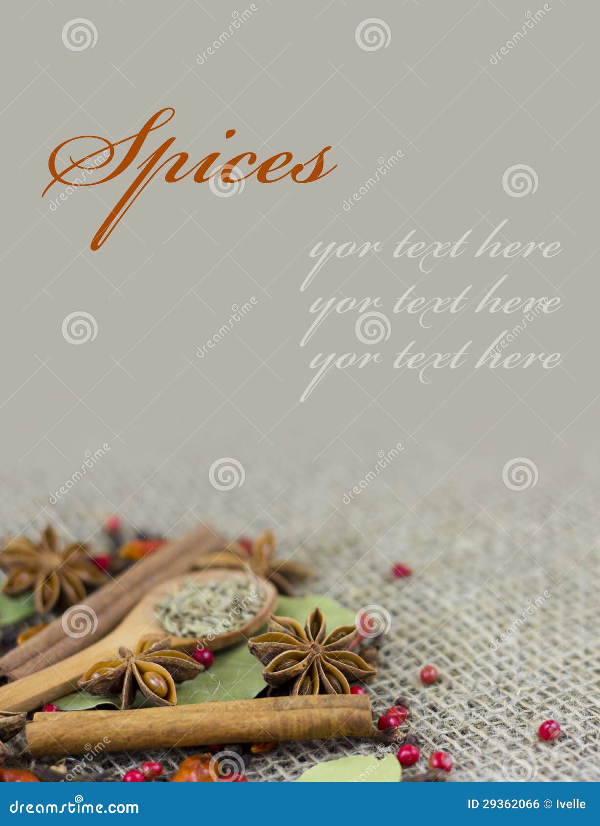 A variety of spices stock photo. Image of bagging, ingredient - 29362066