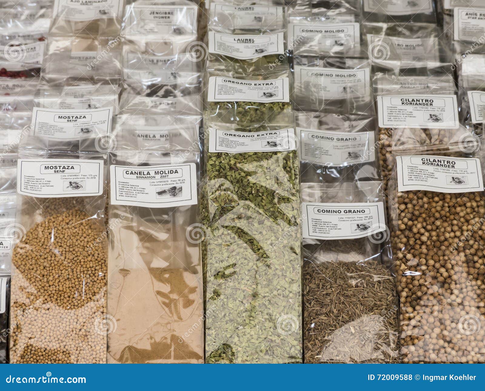 Variety of Spices Displayed. Editorial Stock Photo - Image of device ...