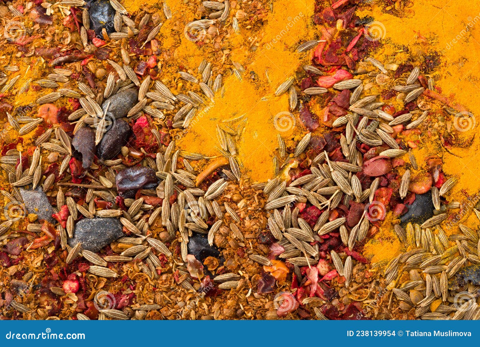 Variety Spices and Herbs on Background. Spices Texture Stock Photo ...