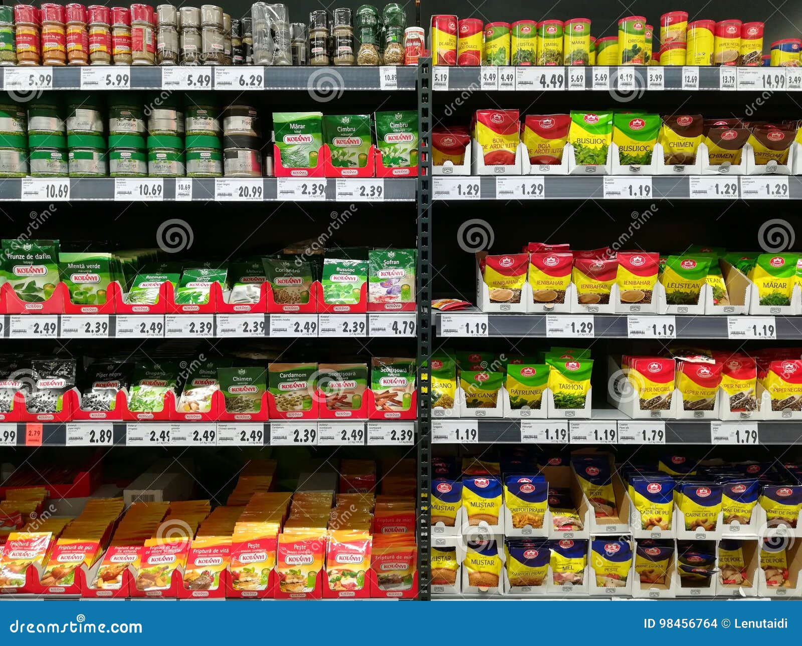 Variety of spices editorial stock image. Image of healthy - 98456764