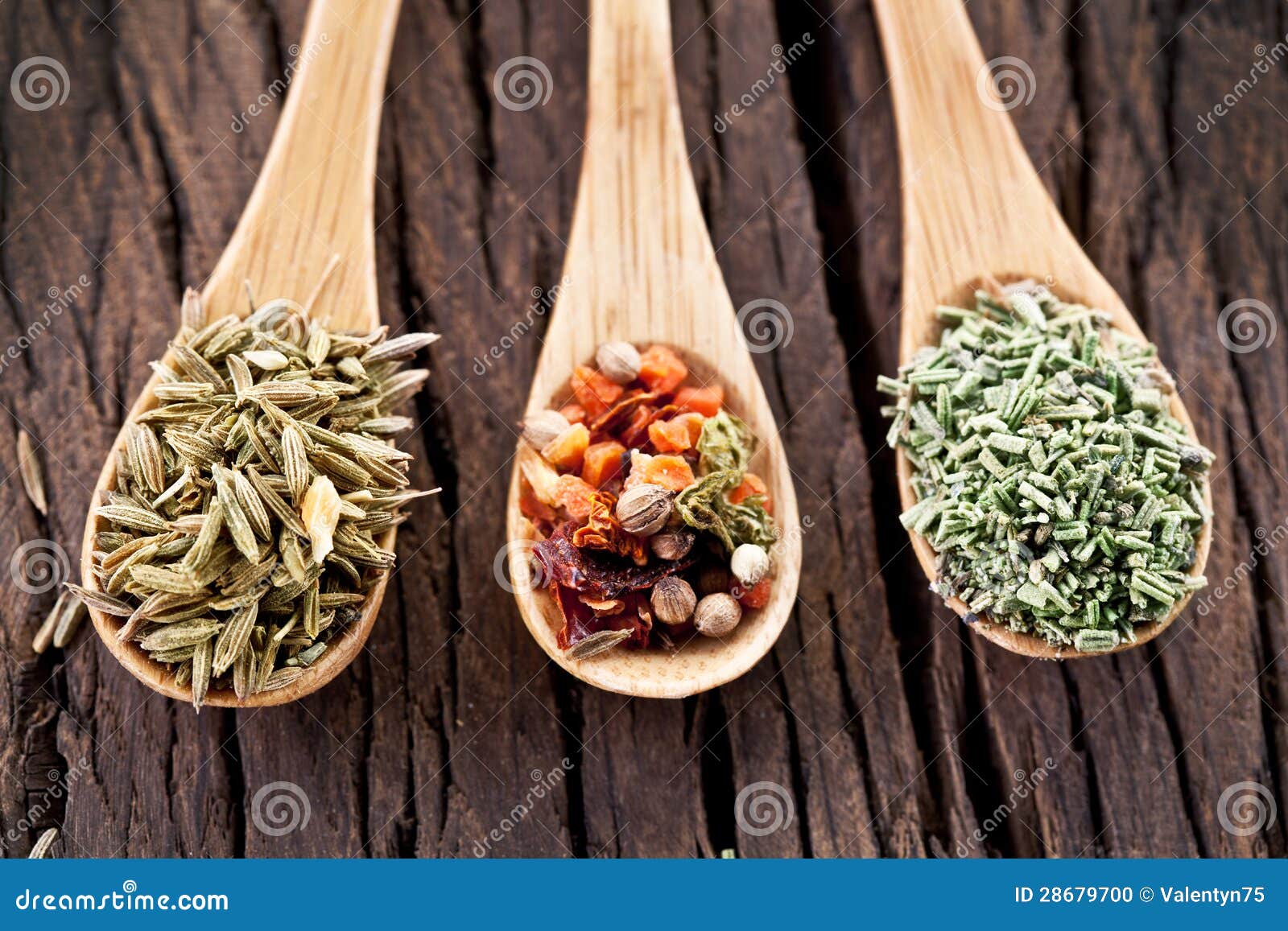 Variety of Spices in the Spoons. Stock Photo - Image of table, pepper ...