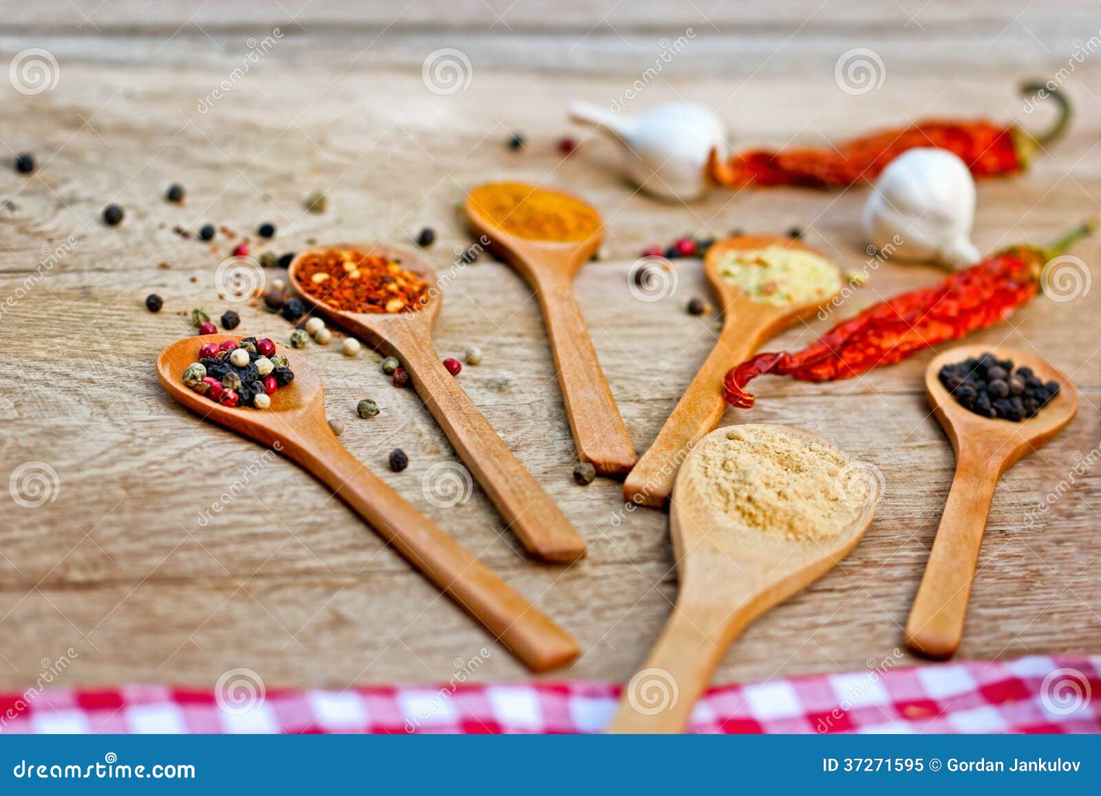 Variety of spices stock image. Image of colorful, exotic - 37271595
