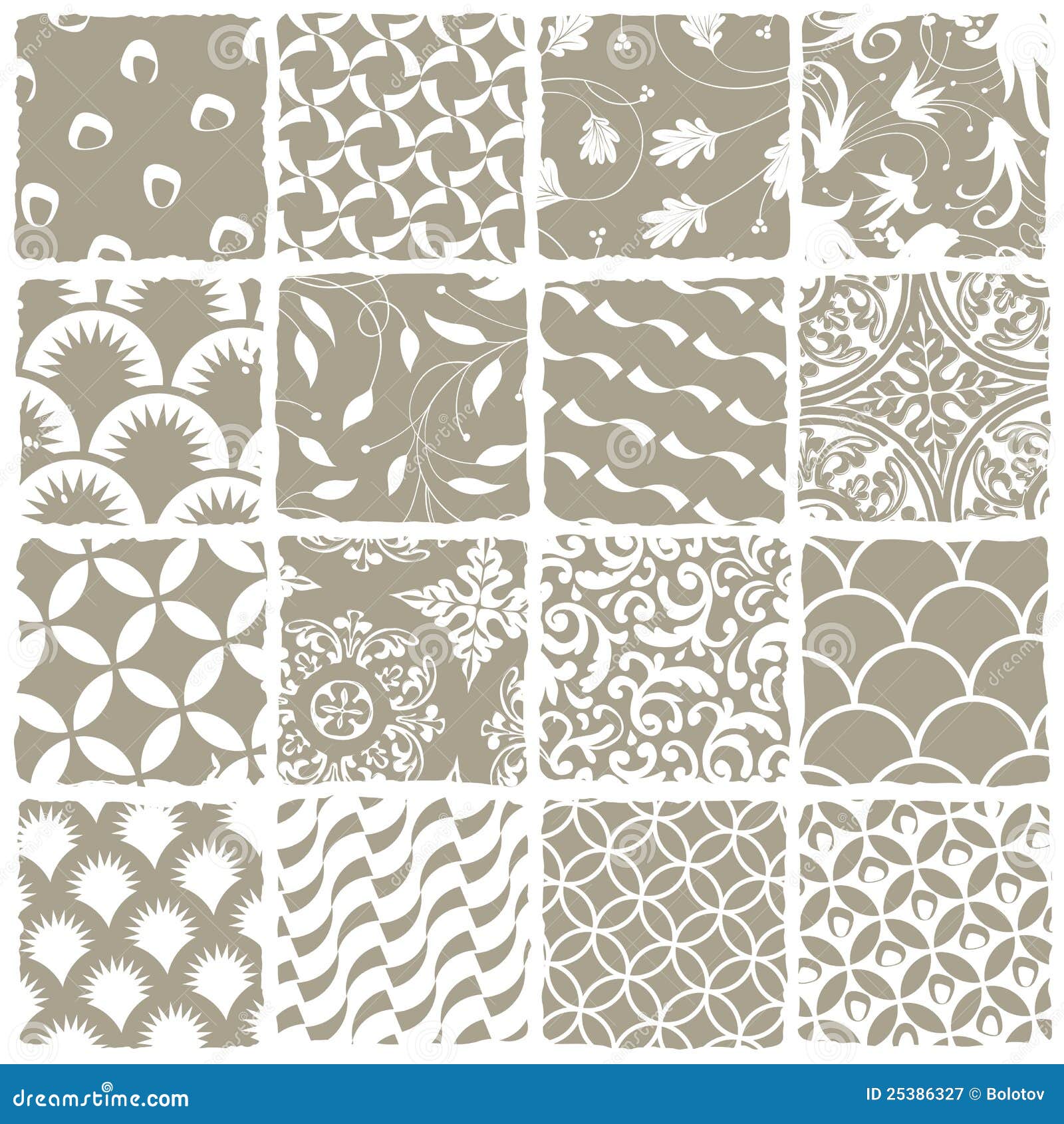 Variety Styles Seamless Patterns Set Stock Vector - Illustration of ...