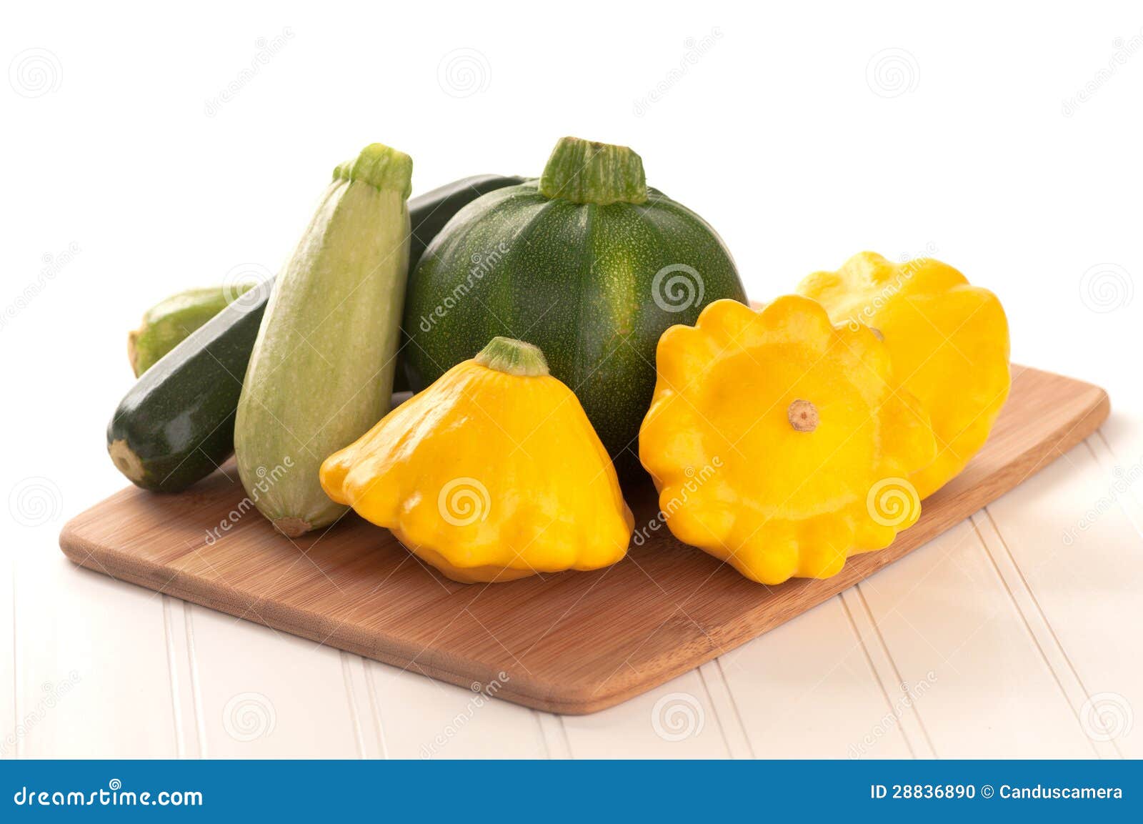 Variety of Summer Squash on White Background Stock Photo - Image of ...