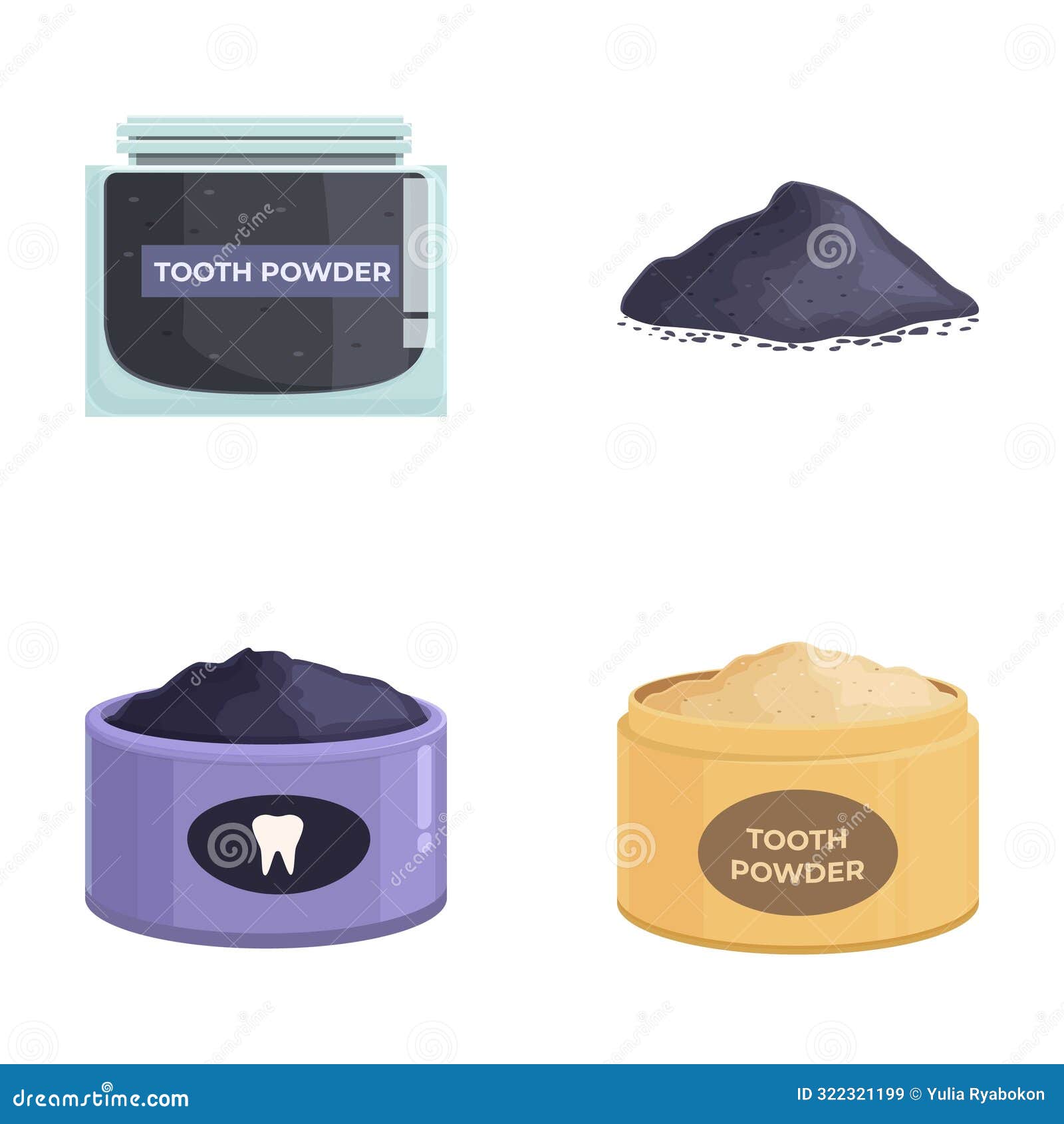 Variety of Tooth Powder Illustrations Stock Vector - Illustration of ...