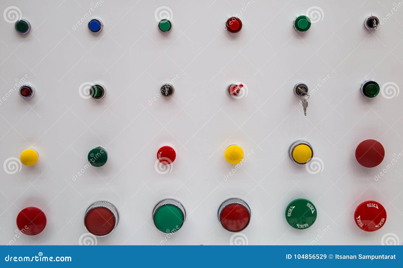 Buttons Start-Stop panel stock image. Image of alarm - 104856529
