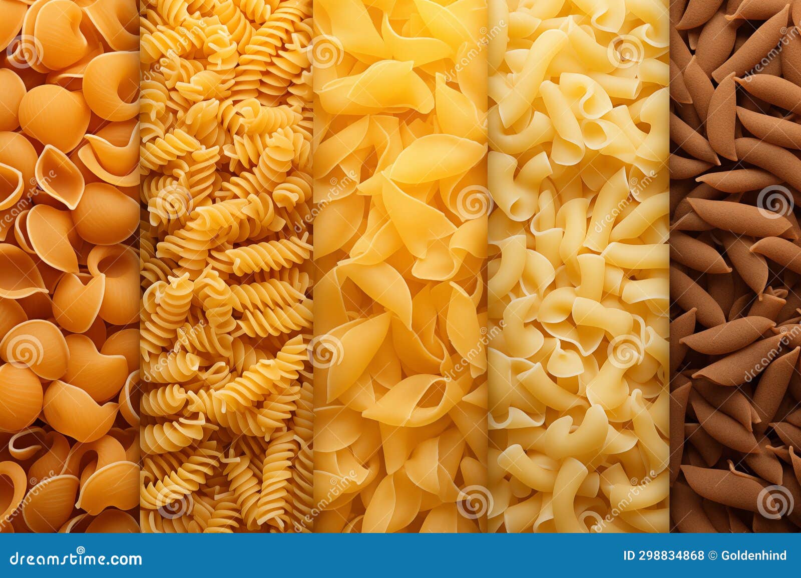 Variety of Types and Shapes of Italian Pasta Stock Photo - Image of ...