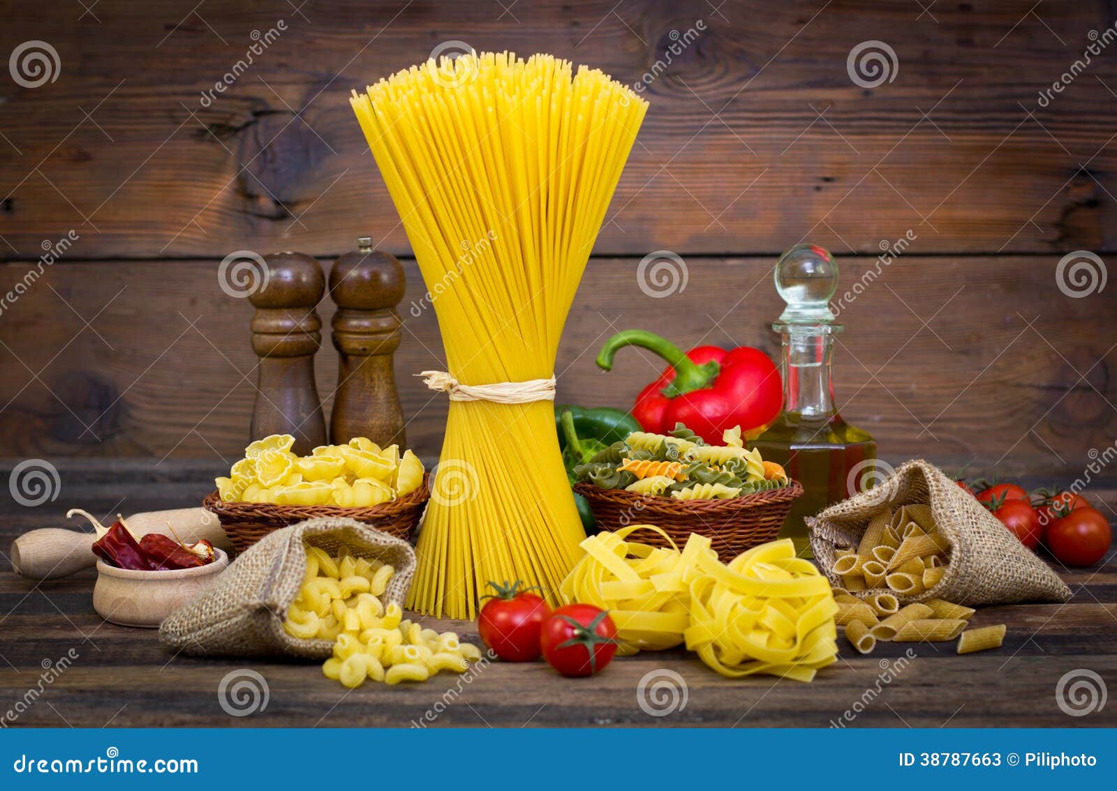 Variety of uncooked pasta stock image. Image of group - 38787663