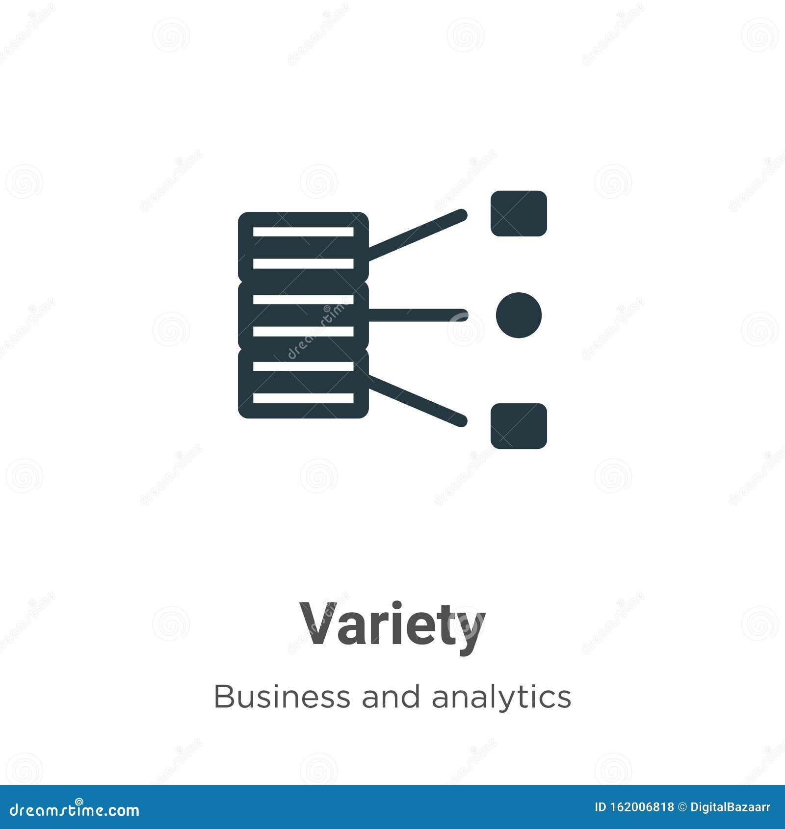 Variety Vector Icon on White Background. Flat Vector Variety Icon ...