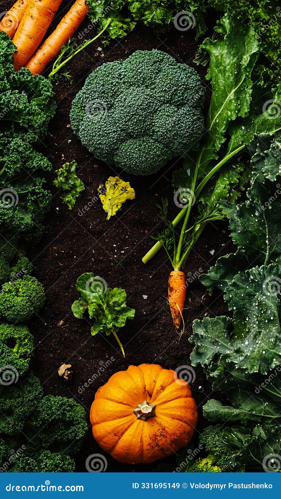 A Variety of Vegetables Laid Out on the Ground Stock Image - Image of ...