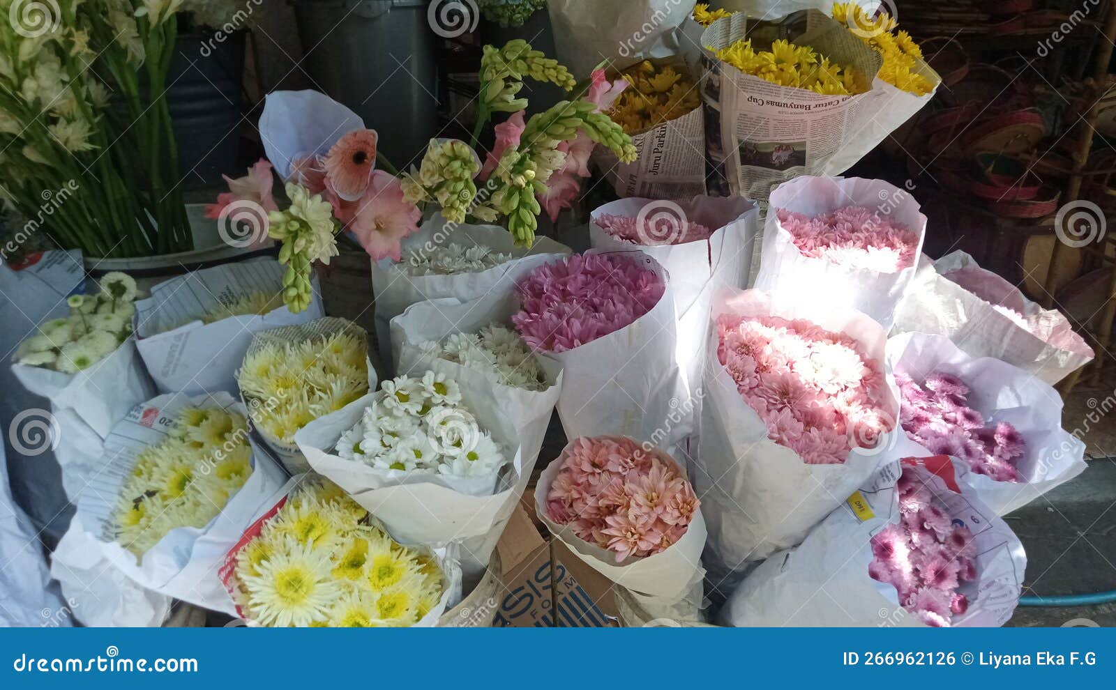 A Variety of Very Beautiful Flowers Stock Photo - Image of produce ...