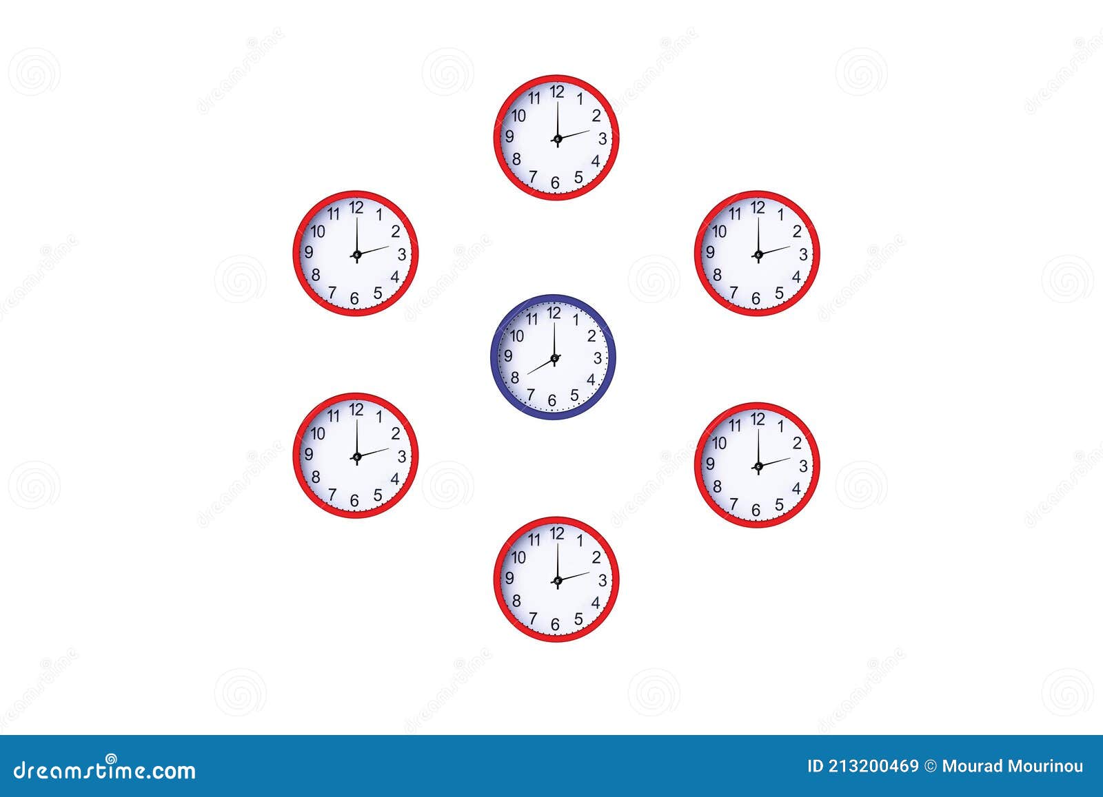 Variety of Wall Clocks Illustration. Stock Illustration - Illustration ...