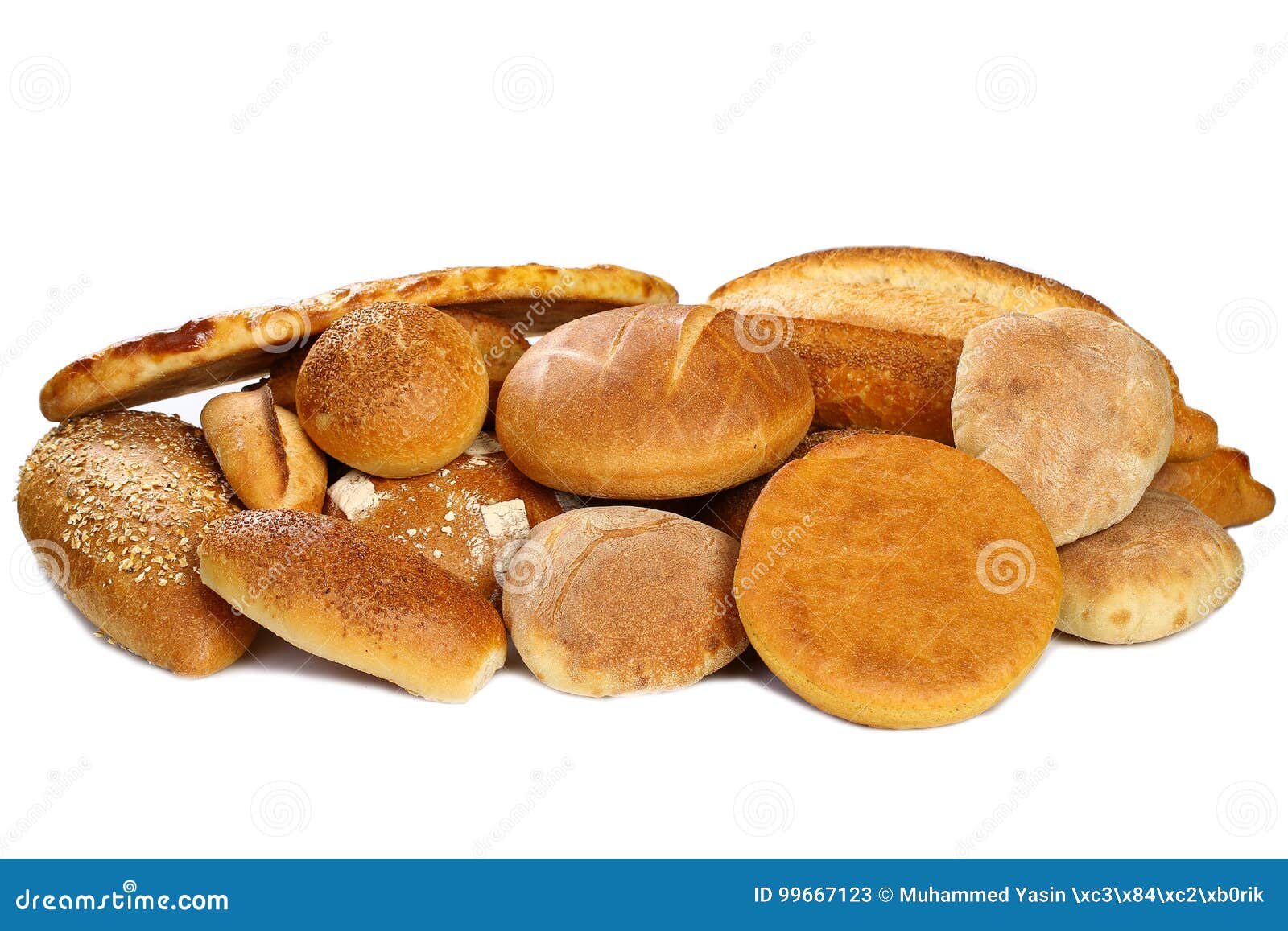Variety of fresh bread stock image. Image of everyday - 99667123