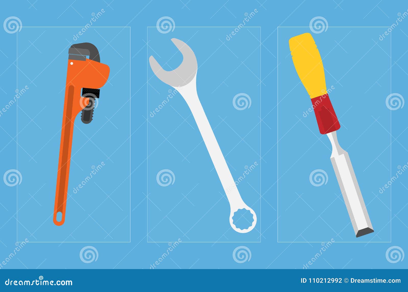 Tools miscellaneous 001 stock illustration. Illustration of decorator ...