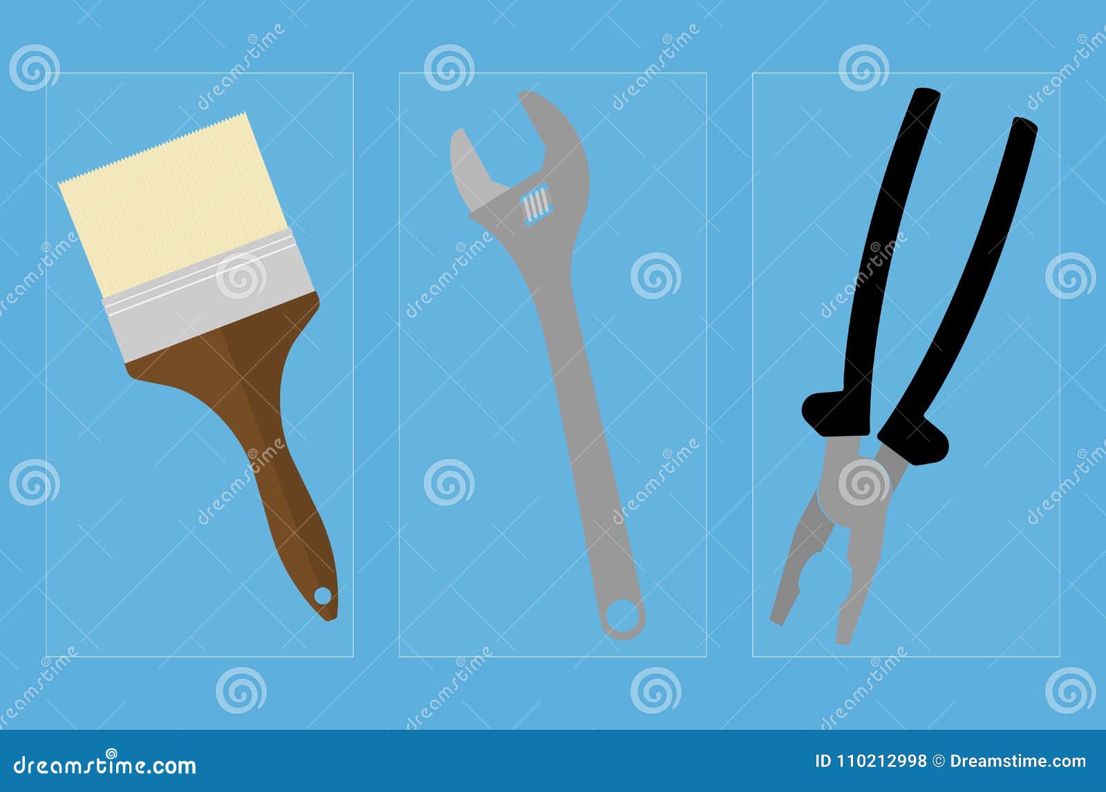 Tools miscellaneous 002 stock illustration. Illustration of spanner ...