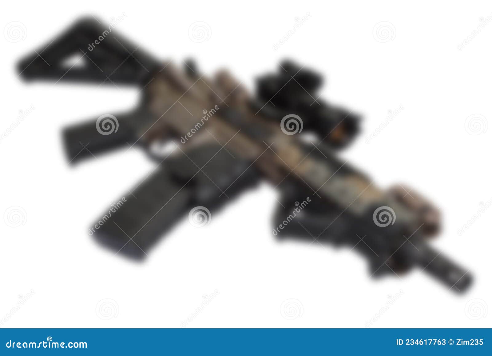 The Variocolored Blurred Image Special Forces Rifle Stock Image - Image ...