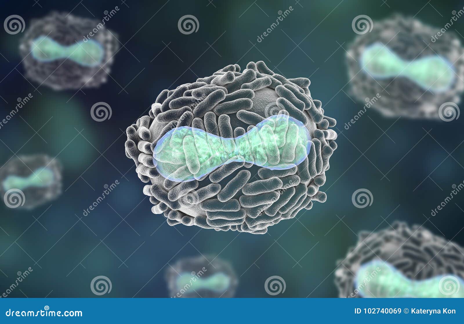 Variola-Virusillustration stock abbildung. Illustration von struktur ...
