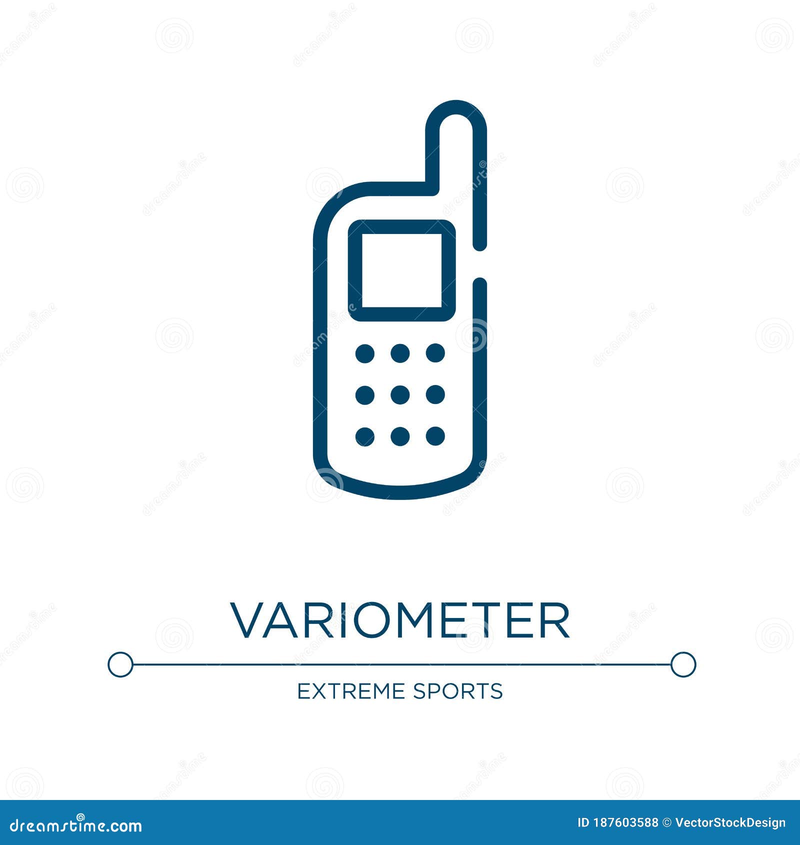 Variometer Icon. Linear Vector Illustration from Extreme Sports ...