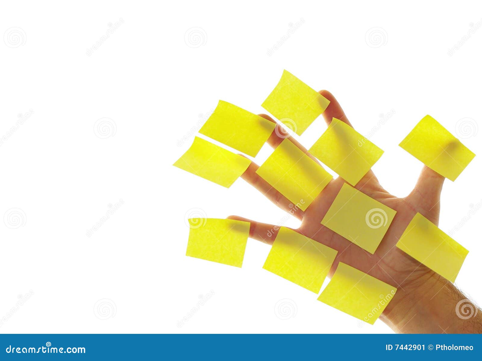 Varios Posticks Y Fondo Blanco Pegado Imagen de archivo - Imagen de ...