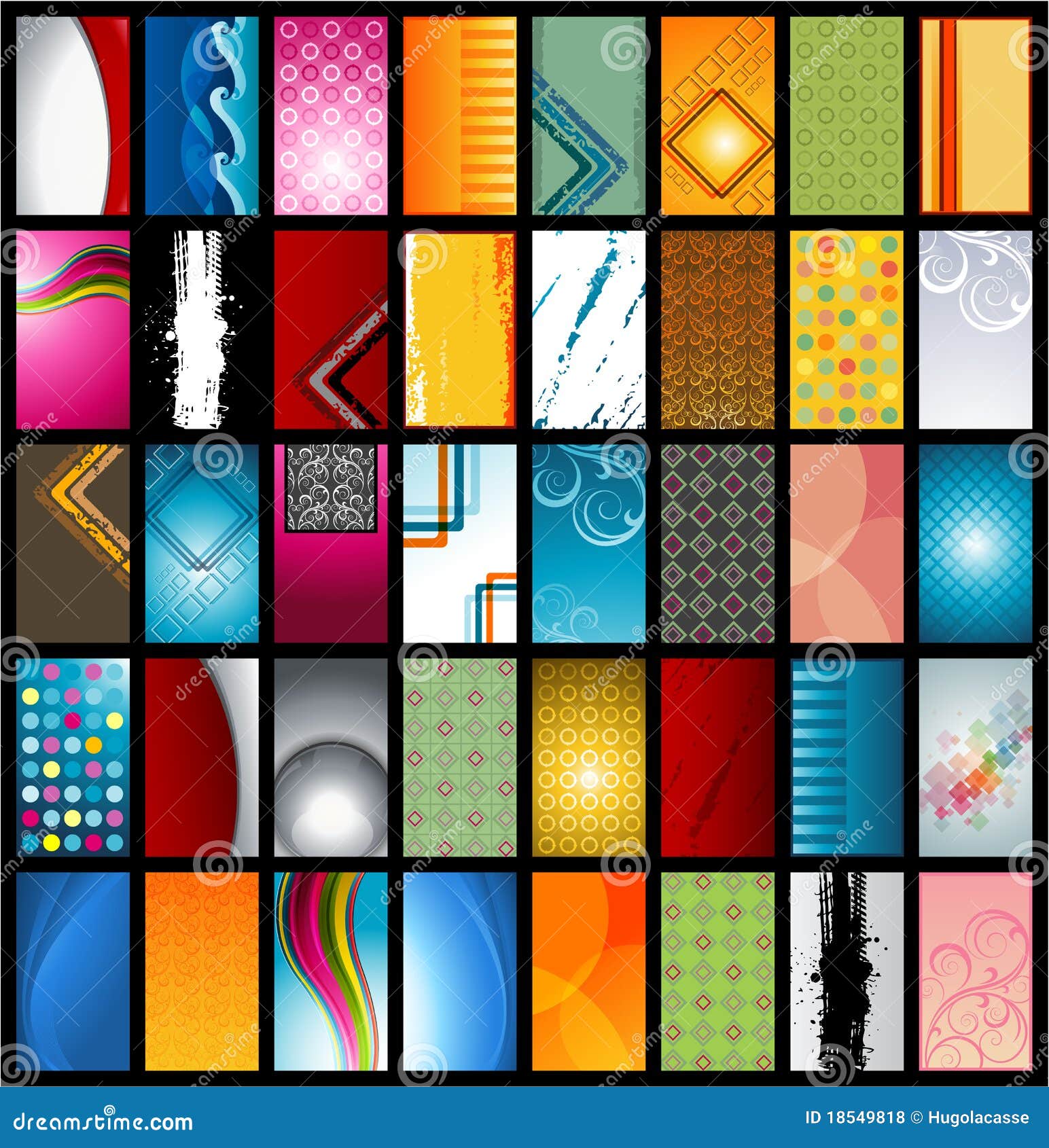 Various Abstract Business Card Design Stock Illustration - Illustration ...