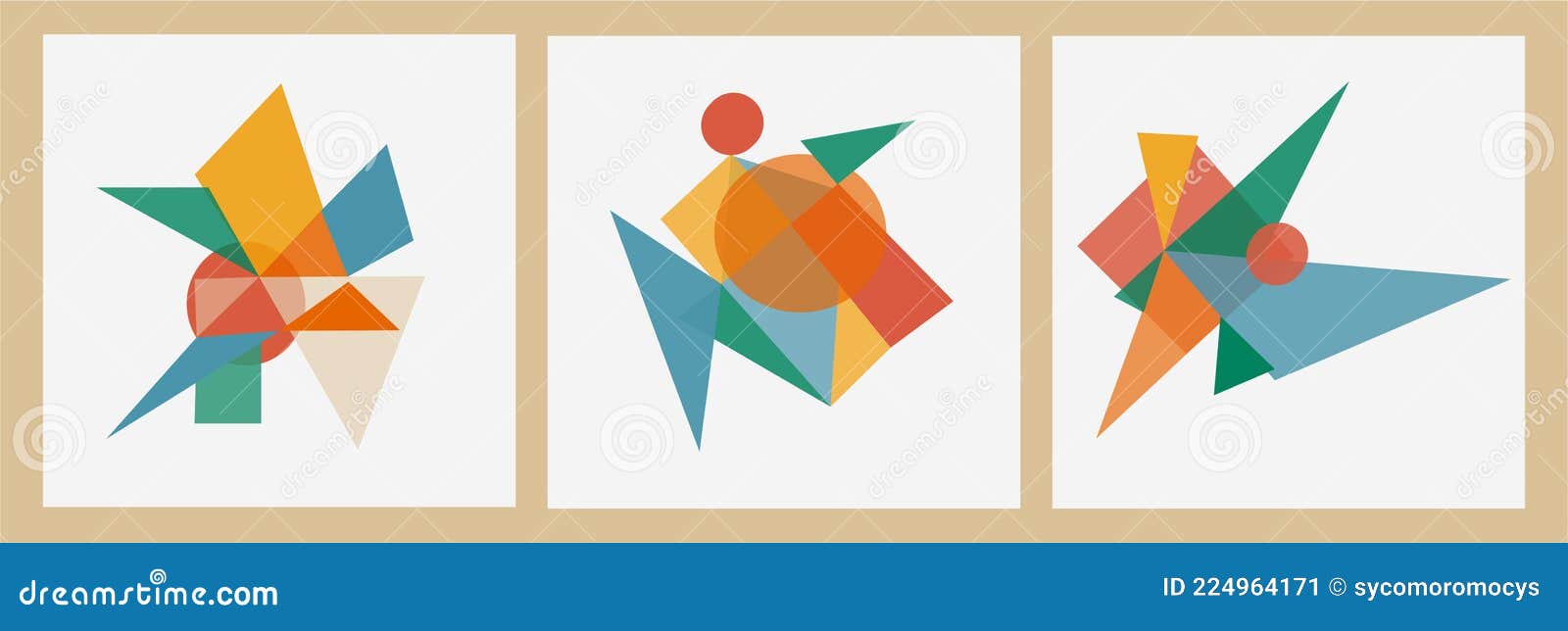 Various Abstract Geometric Style Posters. Geometric Figures Stock ...