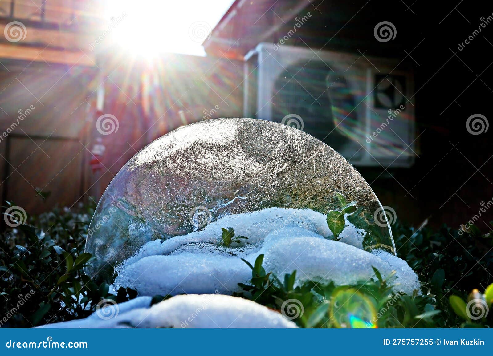 Various Abstract Patterns and Drawings Appearing on the Round Freezing ...