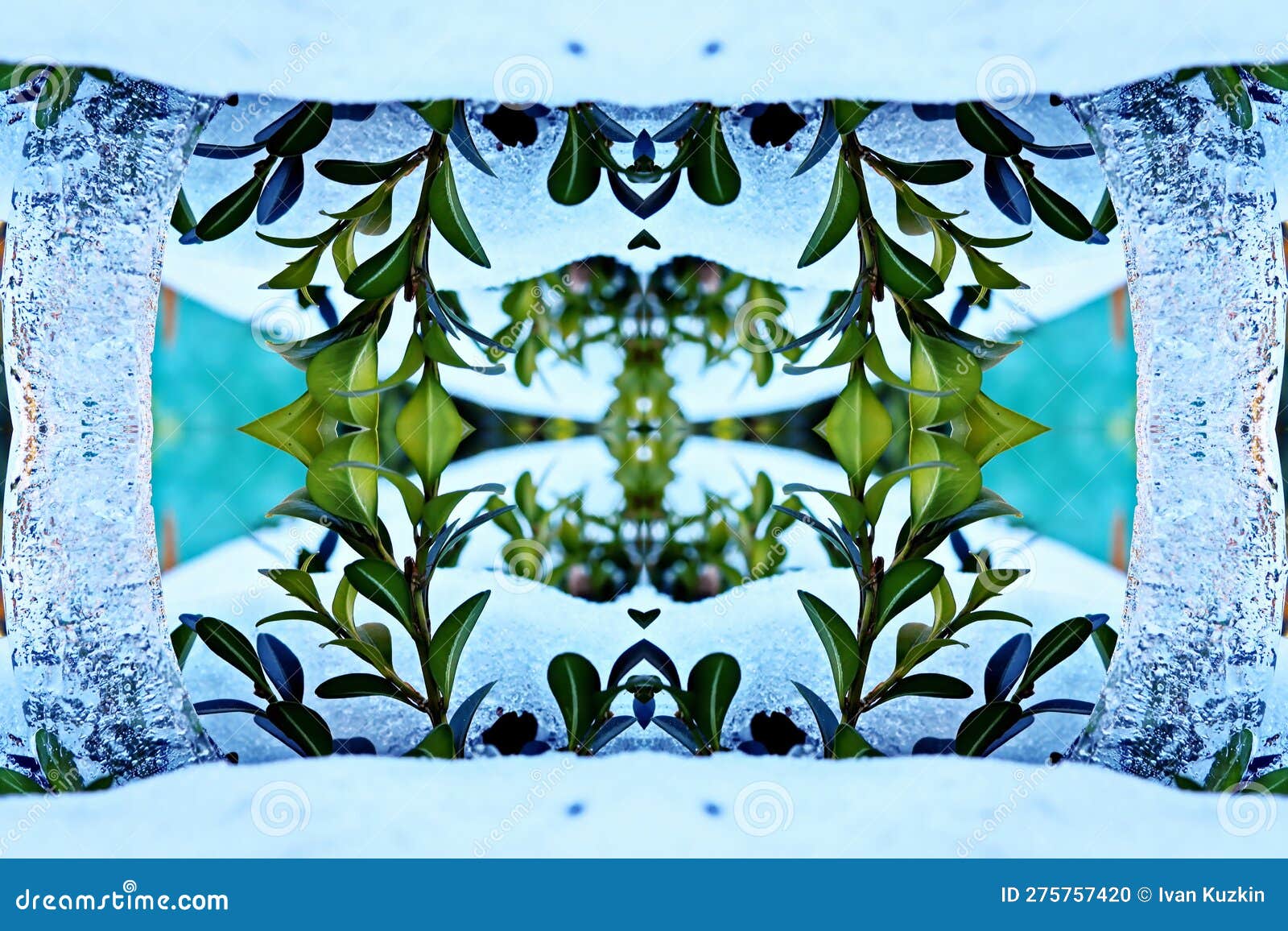 Various Abstract Patterns and Drawings Appearing on the Round Freezing ...