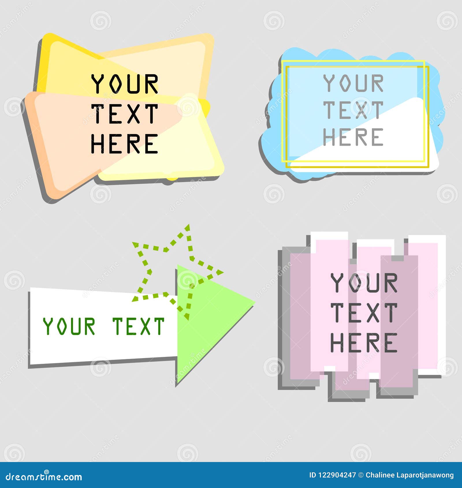 The Various Abstract Text Box Stock Vector - Illustration of discount ...