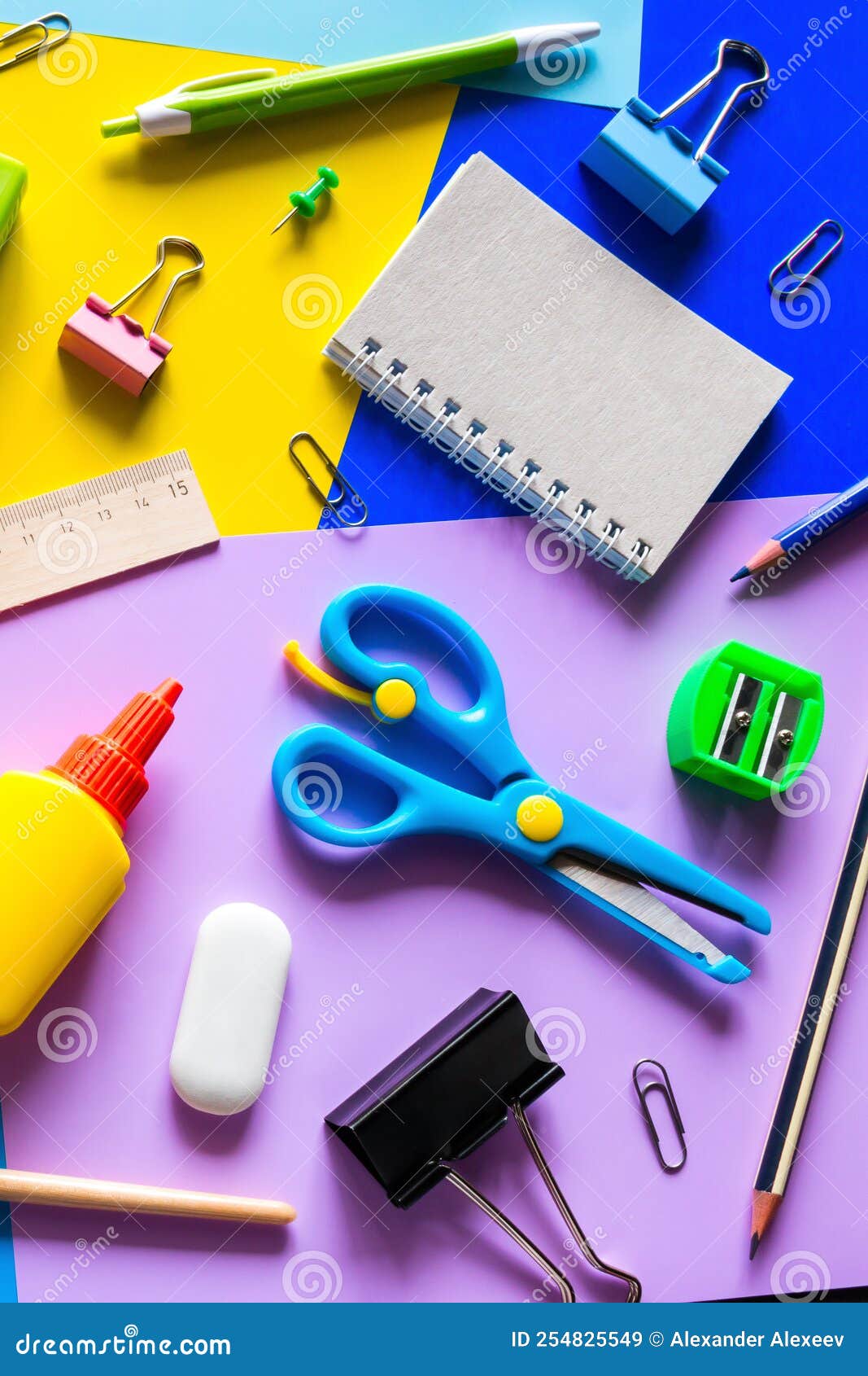 Various Accessories for Study on a Multi-colored Background. Back To ...