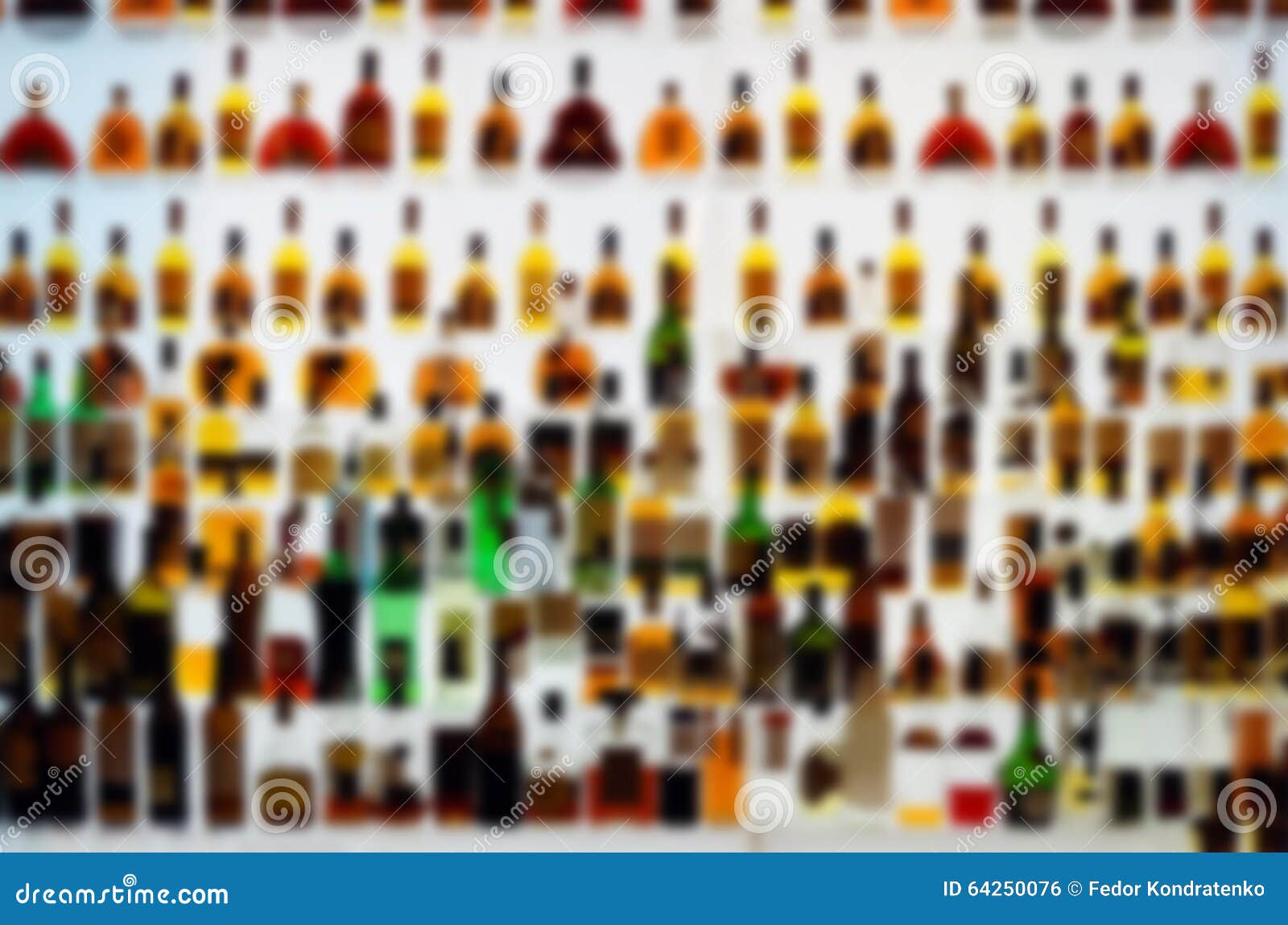 Various Alcohol Bottles in a Bar, Strong Blur Stock Photo - Image of ...