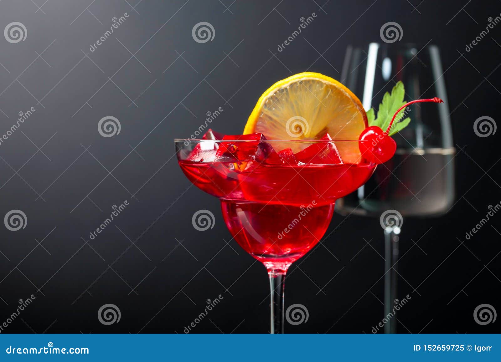 Various Alcoholic Drinks on a Black Background Stock Image - Image of ...