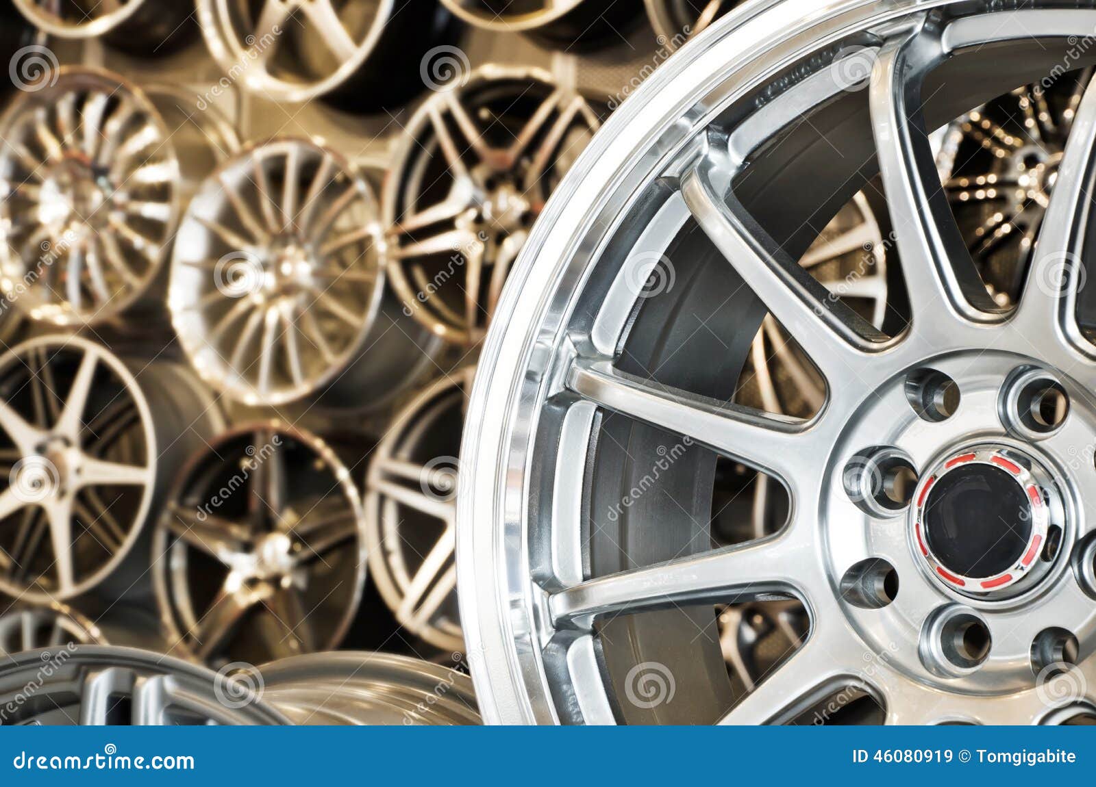 Various alloy wheels stock image. Image of closeup, black - 46080919