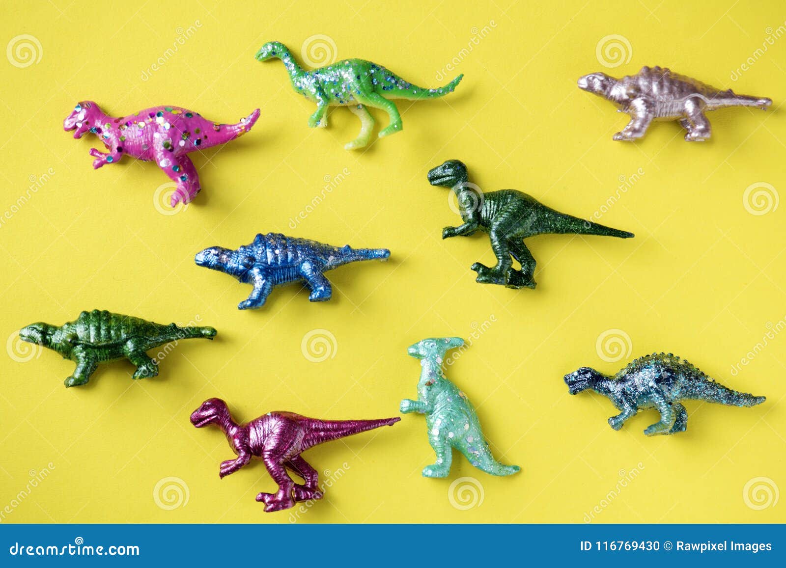 Various Animal Toy Figures In A Colorful Background Picture. Image ...