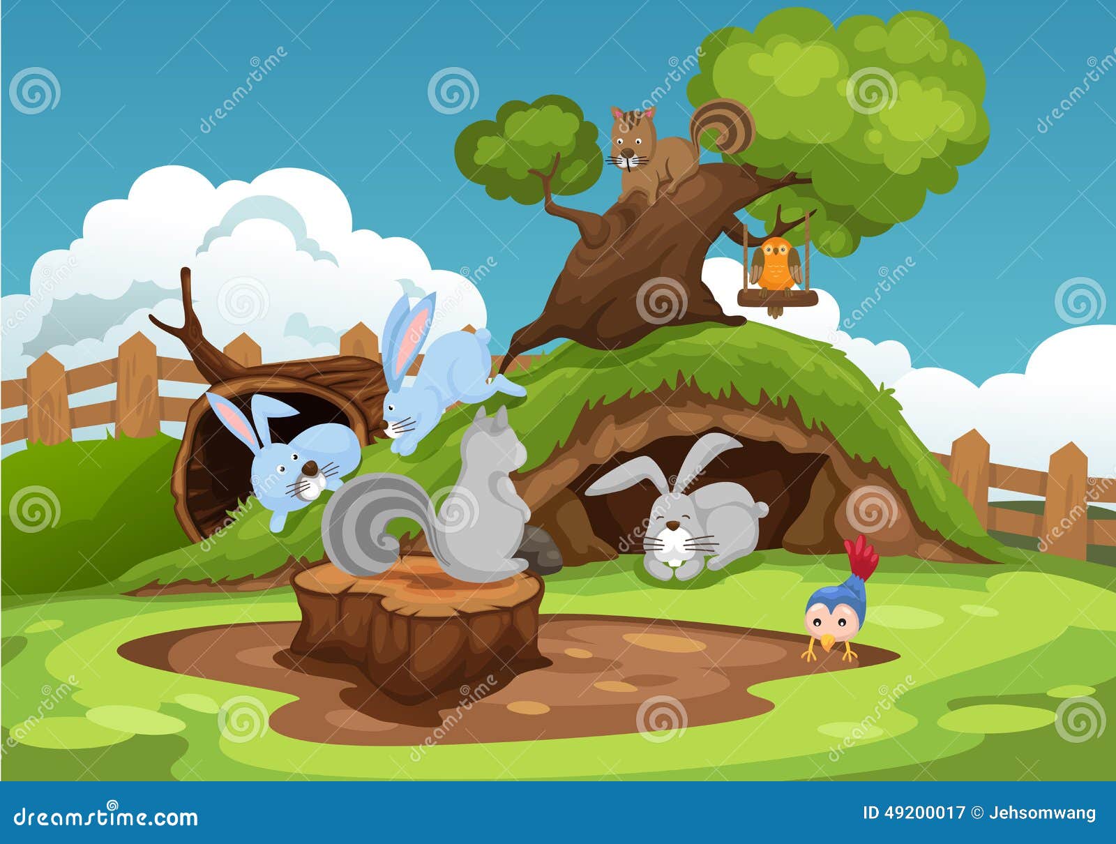 Various Animals Standing In Dub Dancing Poses Set, Cute Cartoon Wild ...