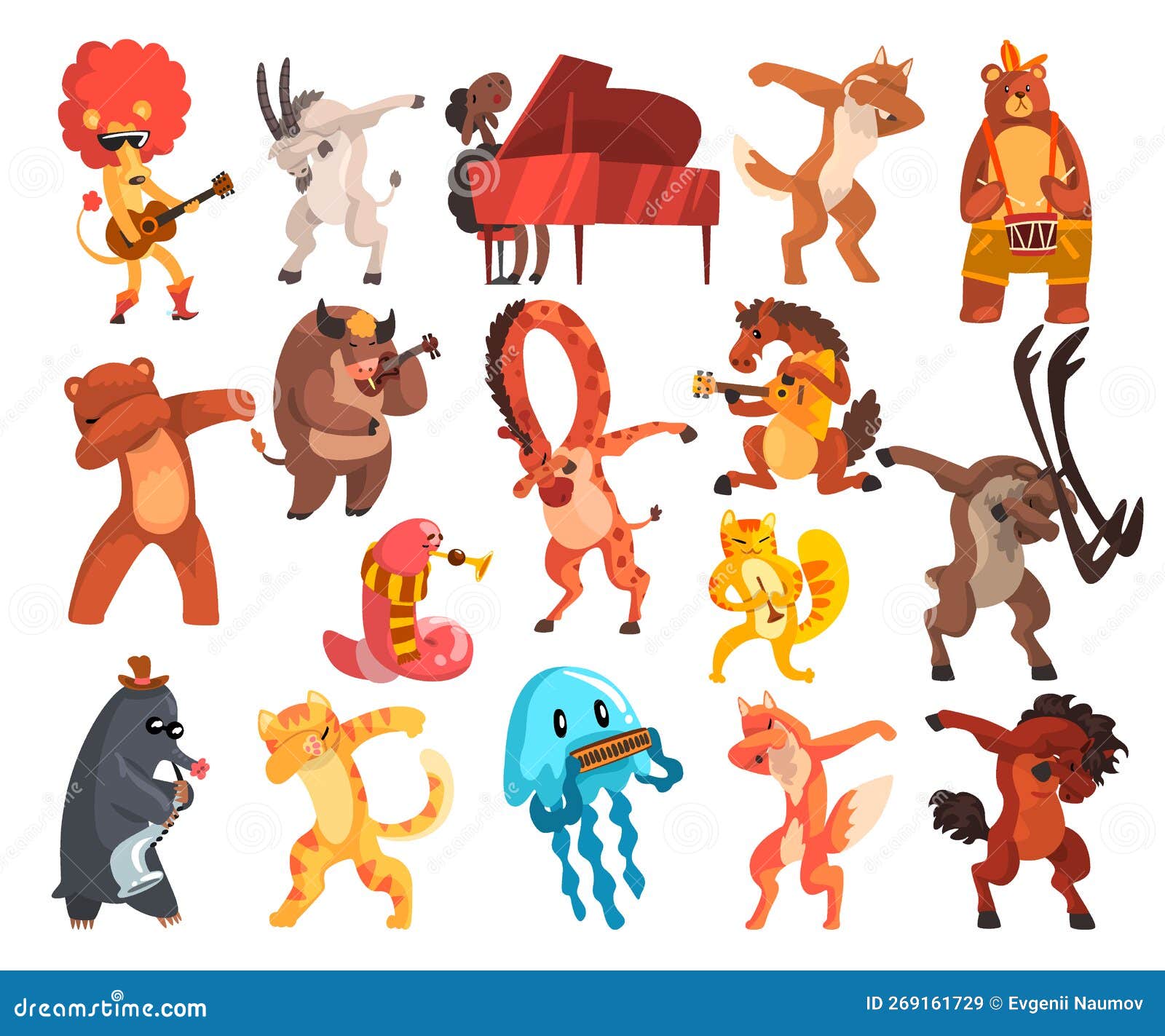 Lion Dabbing On White Background. Dab Meme Dance Move. Comic Style ...