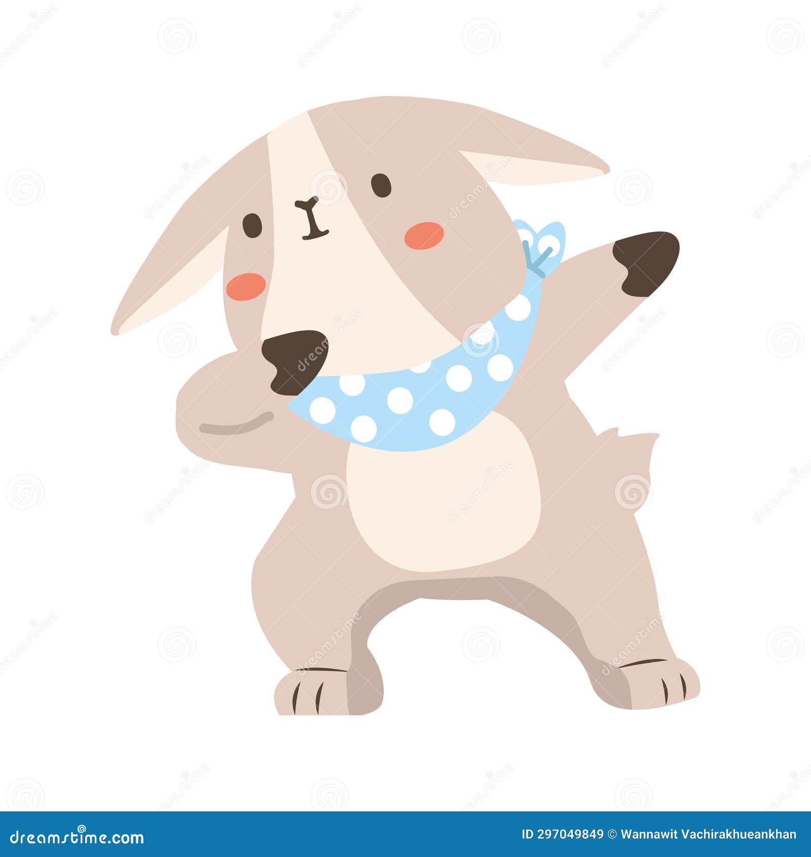 Various Animals Standing In Dub Dancing Poses Set Cartoon Vector ...