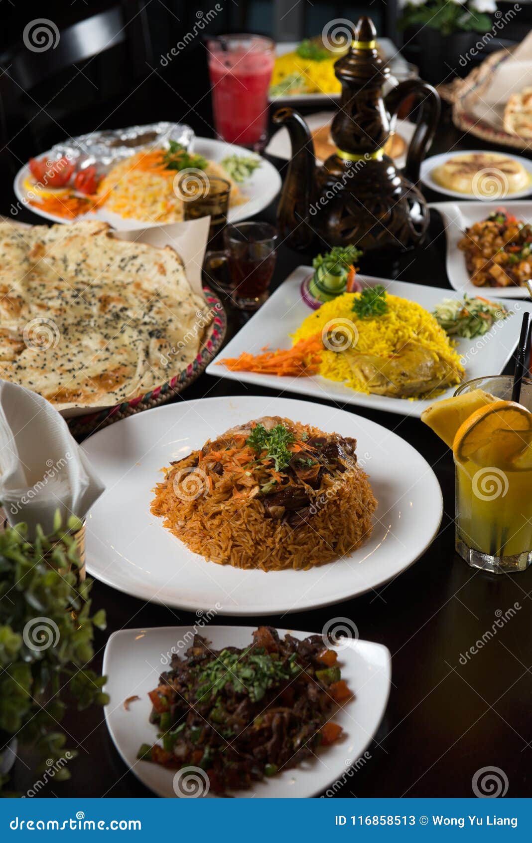 Various arab foods stock image. Image of catering, eastern - 116858513