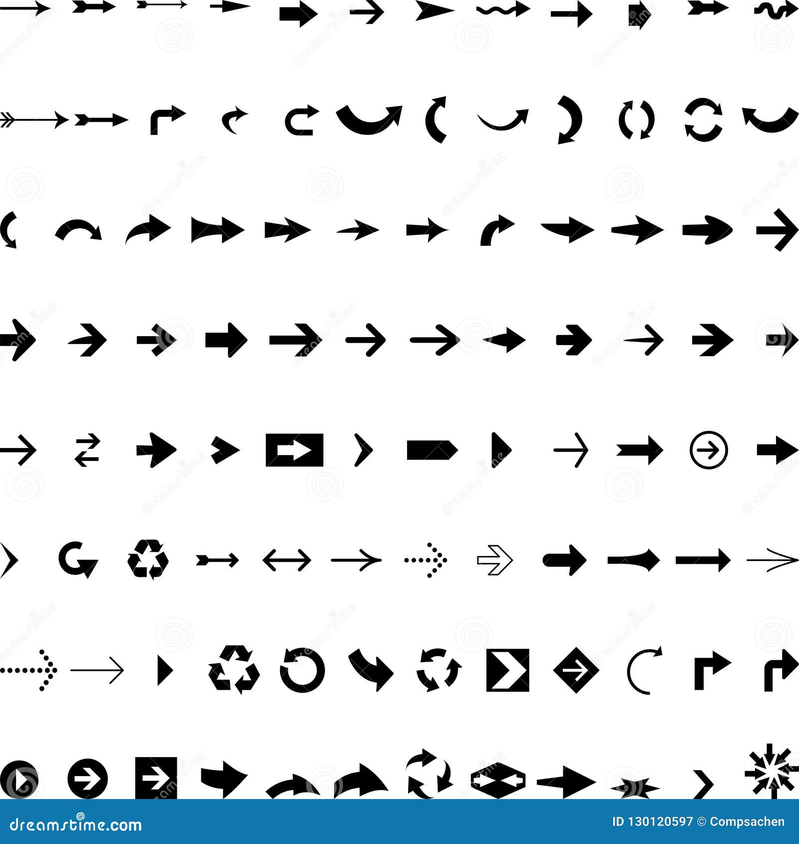 Various Arrows, Arrows Collection, Arrows Icons, Sticker Label, Button ...