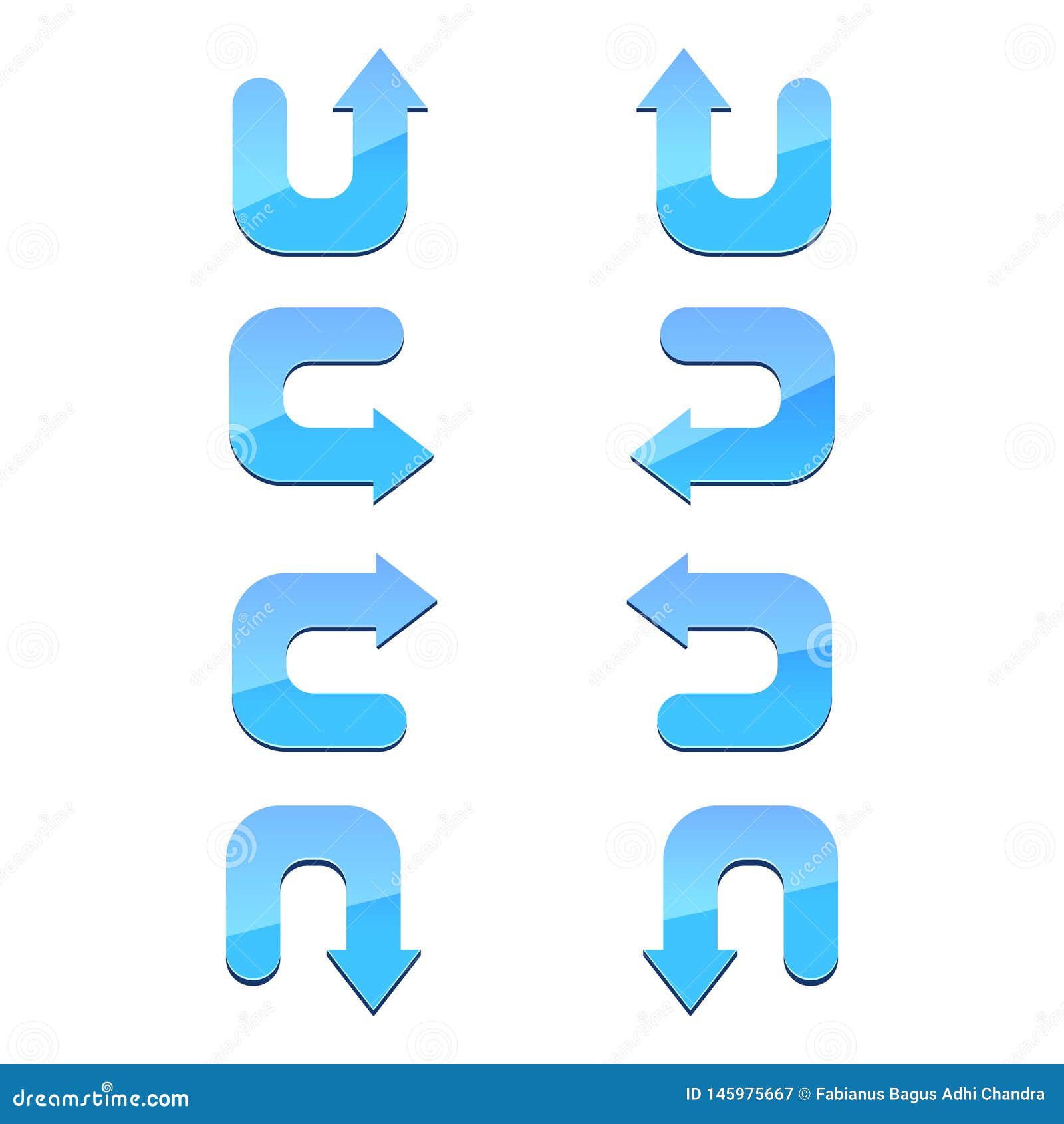 Arrows Icon Set stock vector. Illustration of color - 145975667