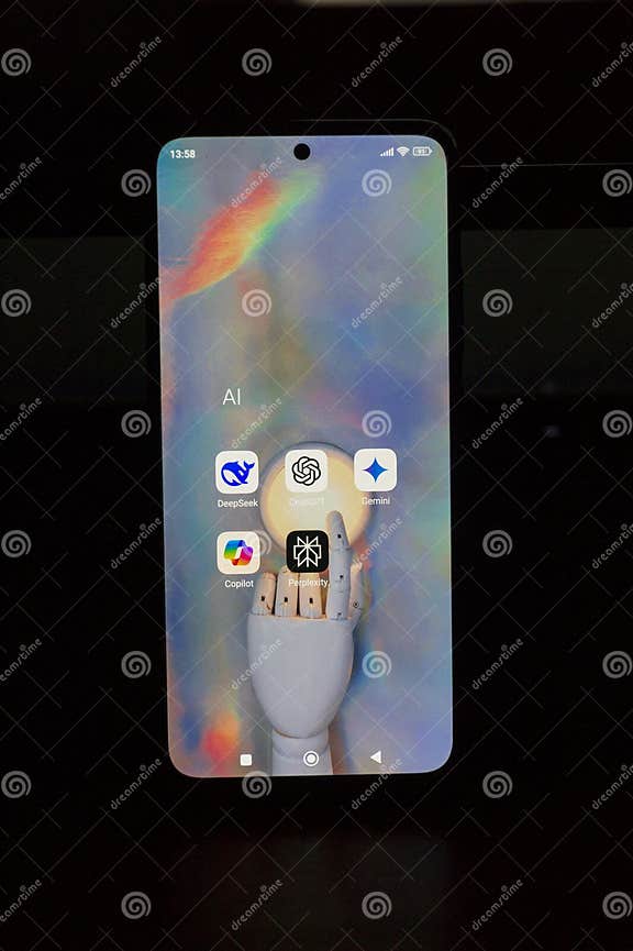 Various Artificial Intelligence Mobile Apps, DeepSeek, ChatGPT, Gemini ...