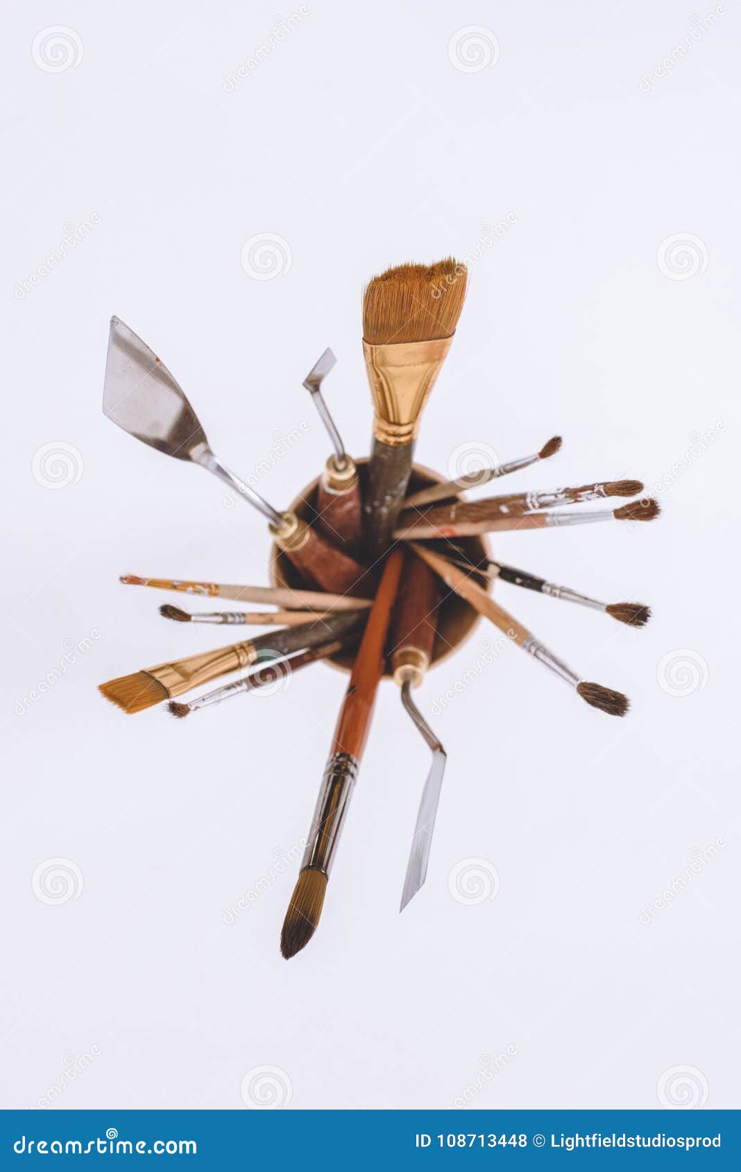 Various Artist Tools Isolated on White Stock Photo - Image of group ...