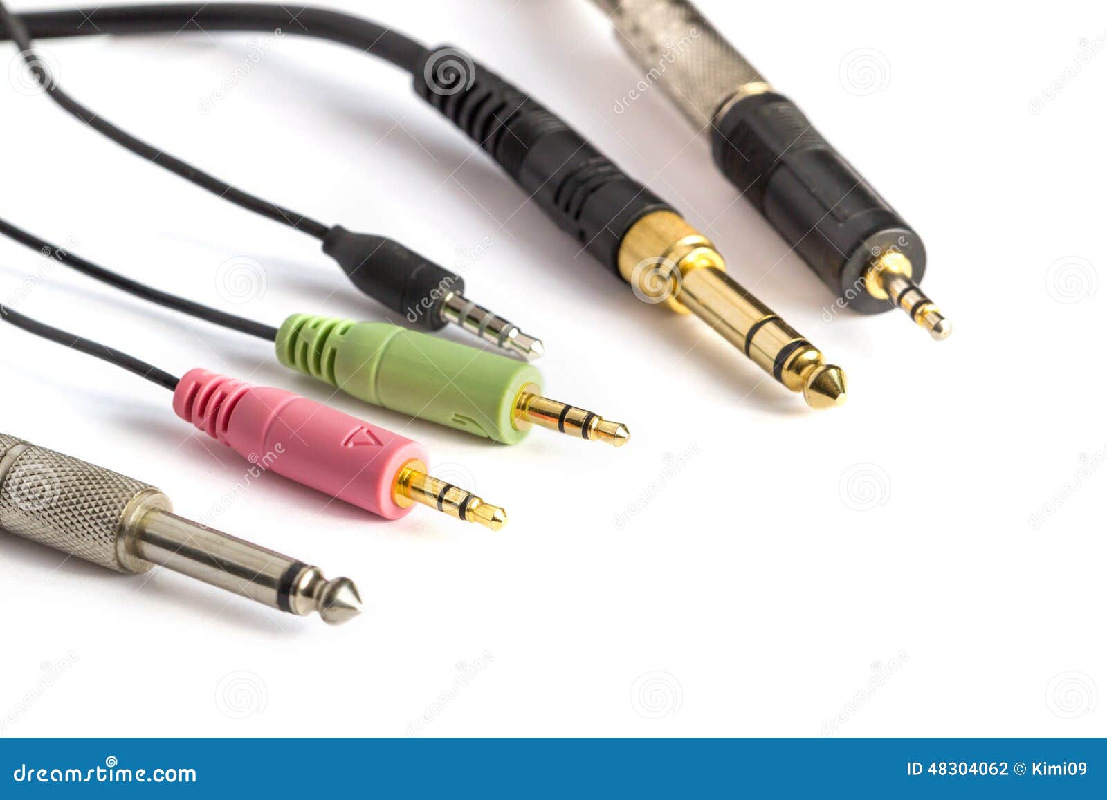 Various audio conectors stock photo. Image of chrome - 48304062
