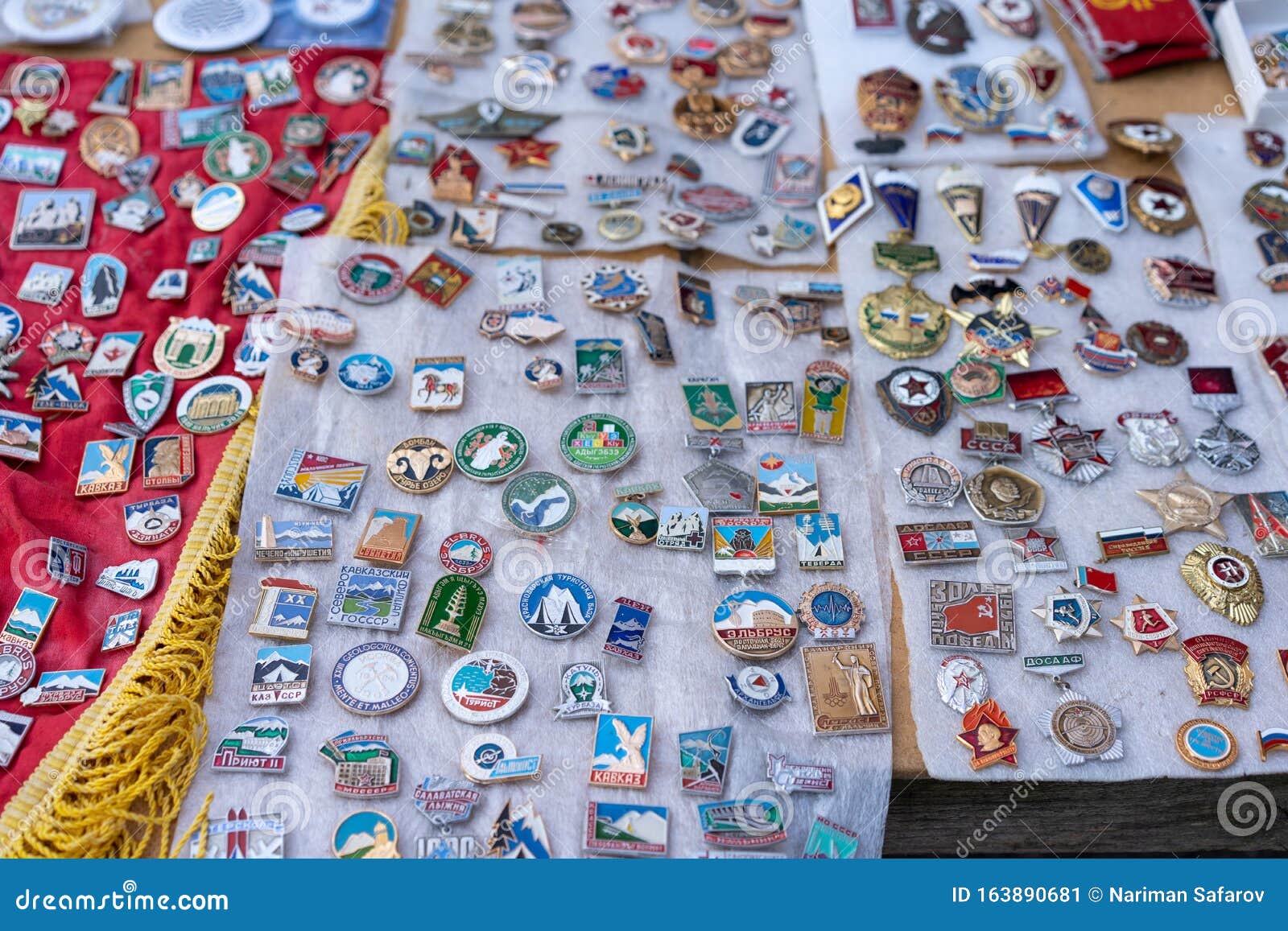 Various Badges for Sale at a Fair Editorial Photo - Image of nature ...