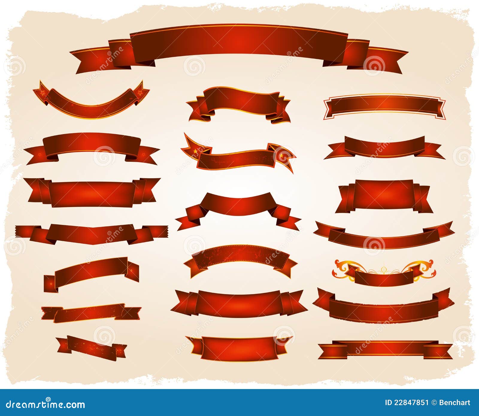 Various Banners and Scrolls Series Stock Illustration - Illustration of ...