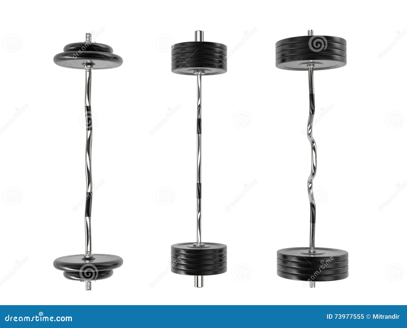 Various Barbell Weights - Top View Stock Image - Image of exercise ...