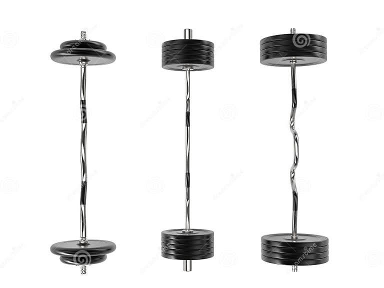 Various Barbell Weights - Top View Stock Image - Image of exercise ...